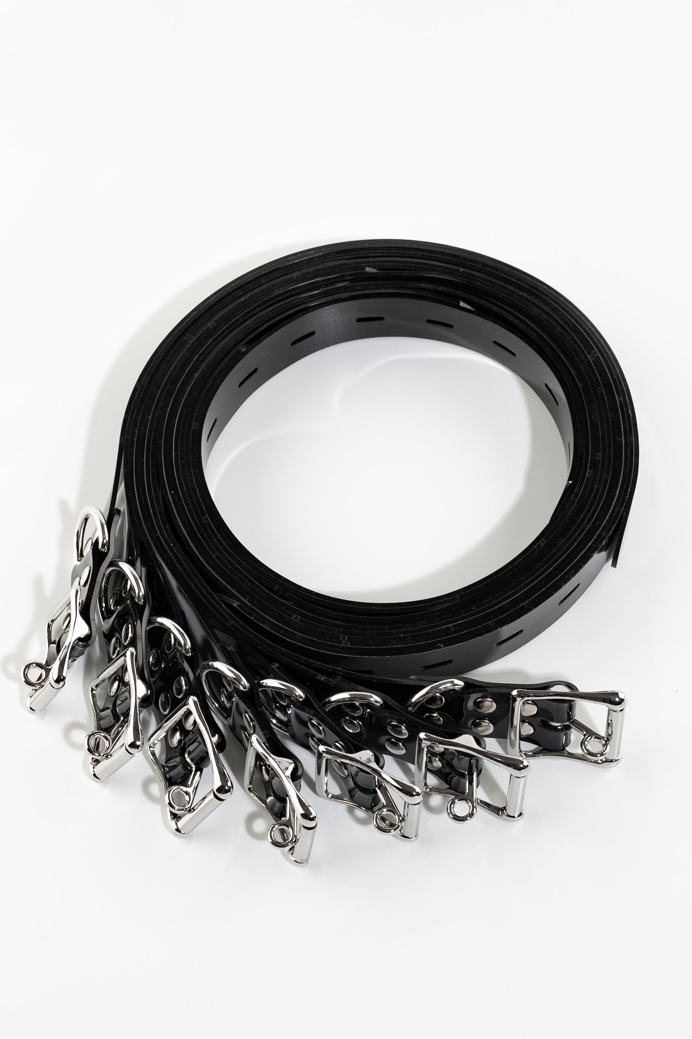 Bondage lockable straps set 25 mm, black/chrome