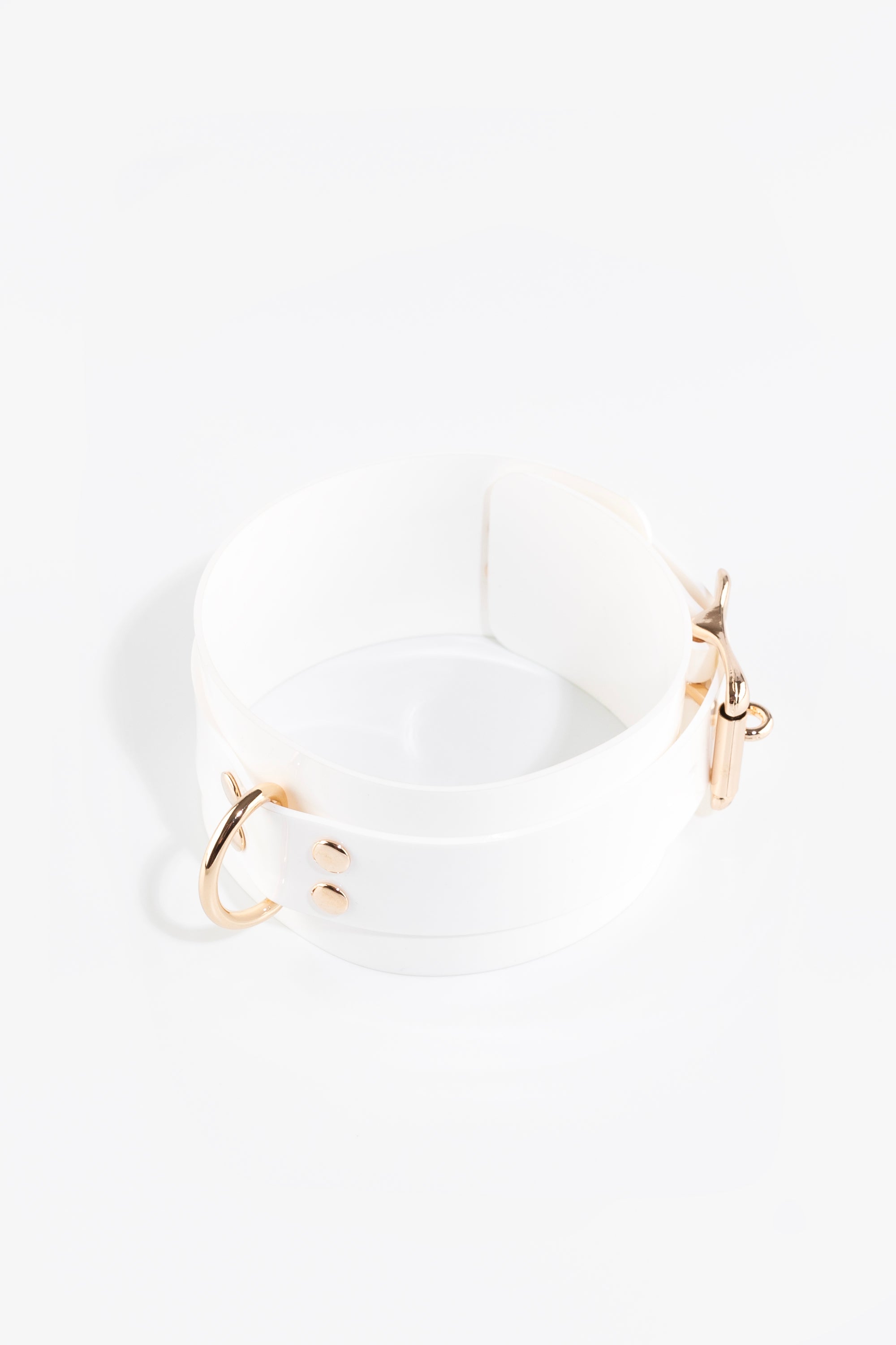 Collar lockable, white/gold