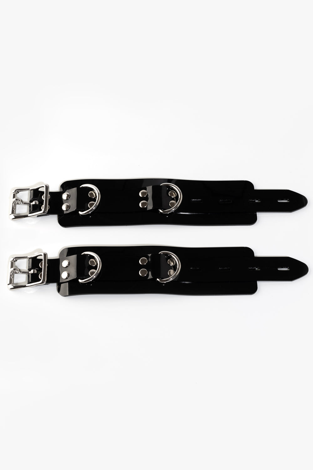 Lockable wrist cuffs, black/chrome