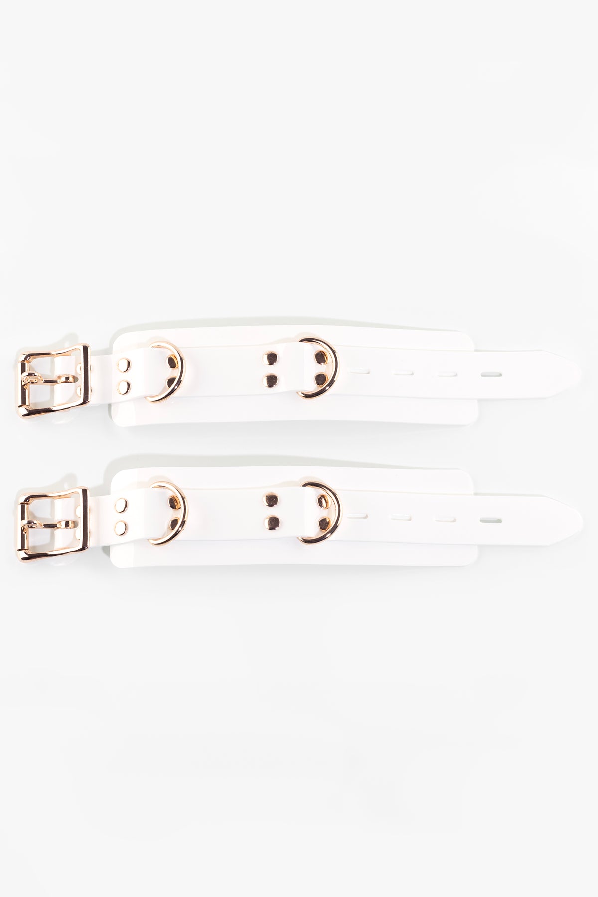 Lockable wrist cuffs, white/gold