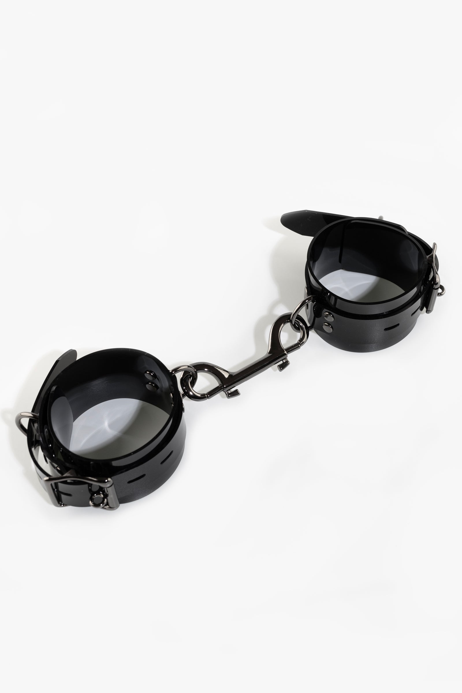 Lockable ankle cuffs, black/black