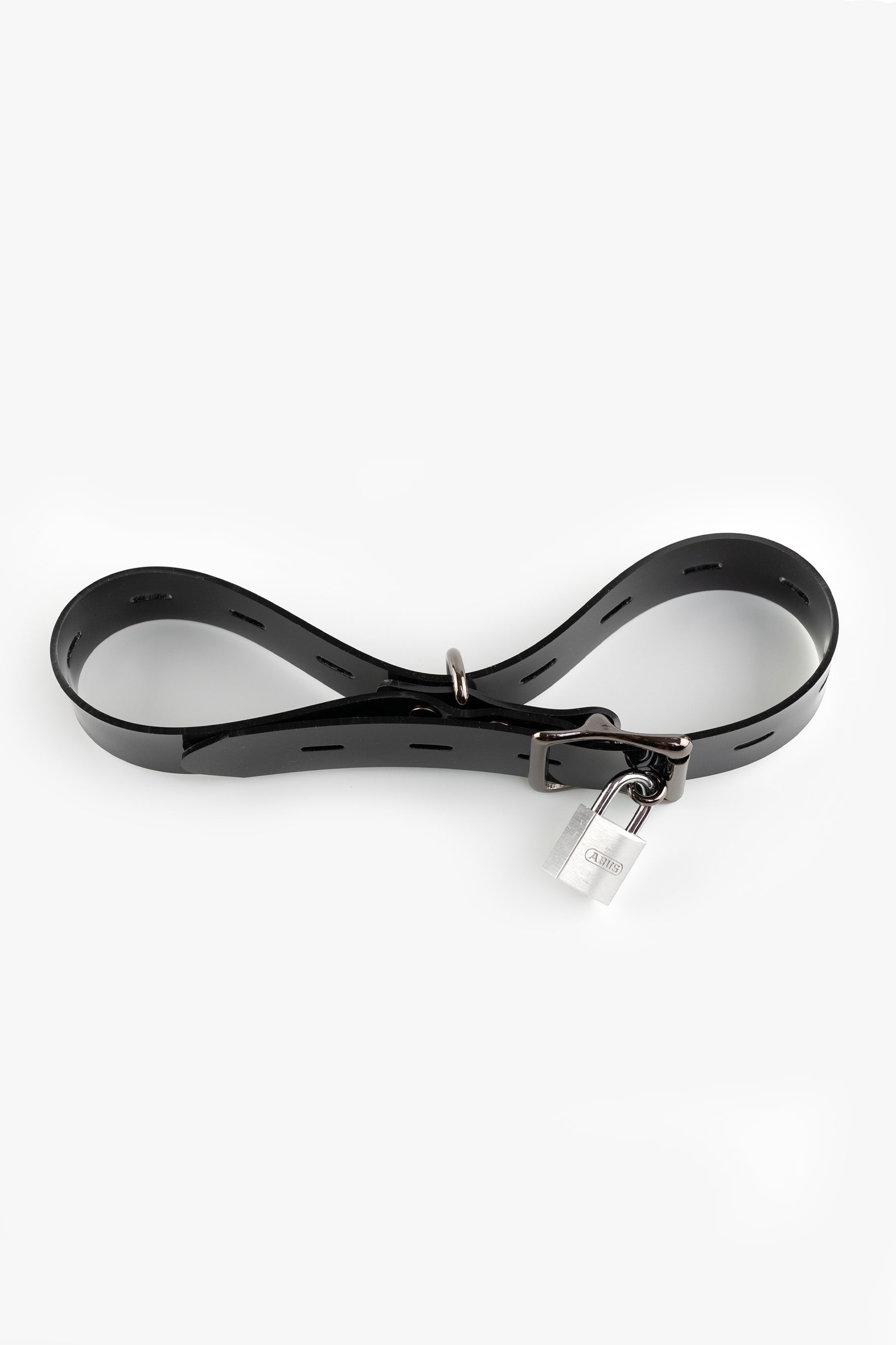 Bondage lockable straps set 25 mm, black/black